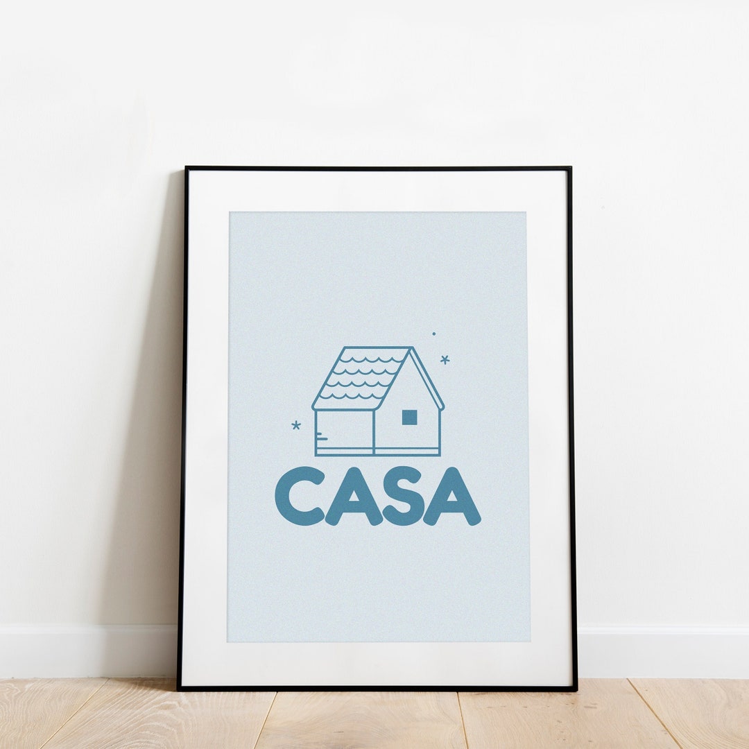 Casa - Print (digital File) - Minimalist Wall Art, Typography, Italian ...