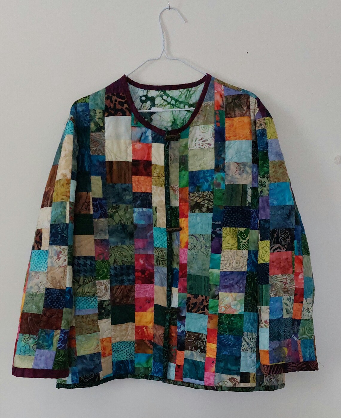 Quilted Patchwork Embroidered Jacket - Etsy