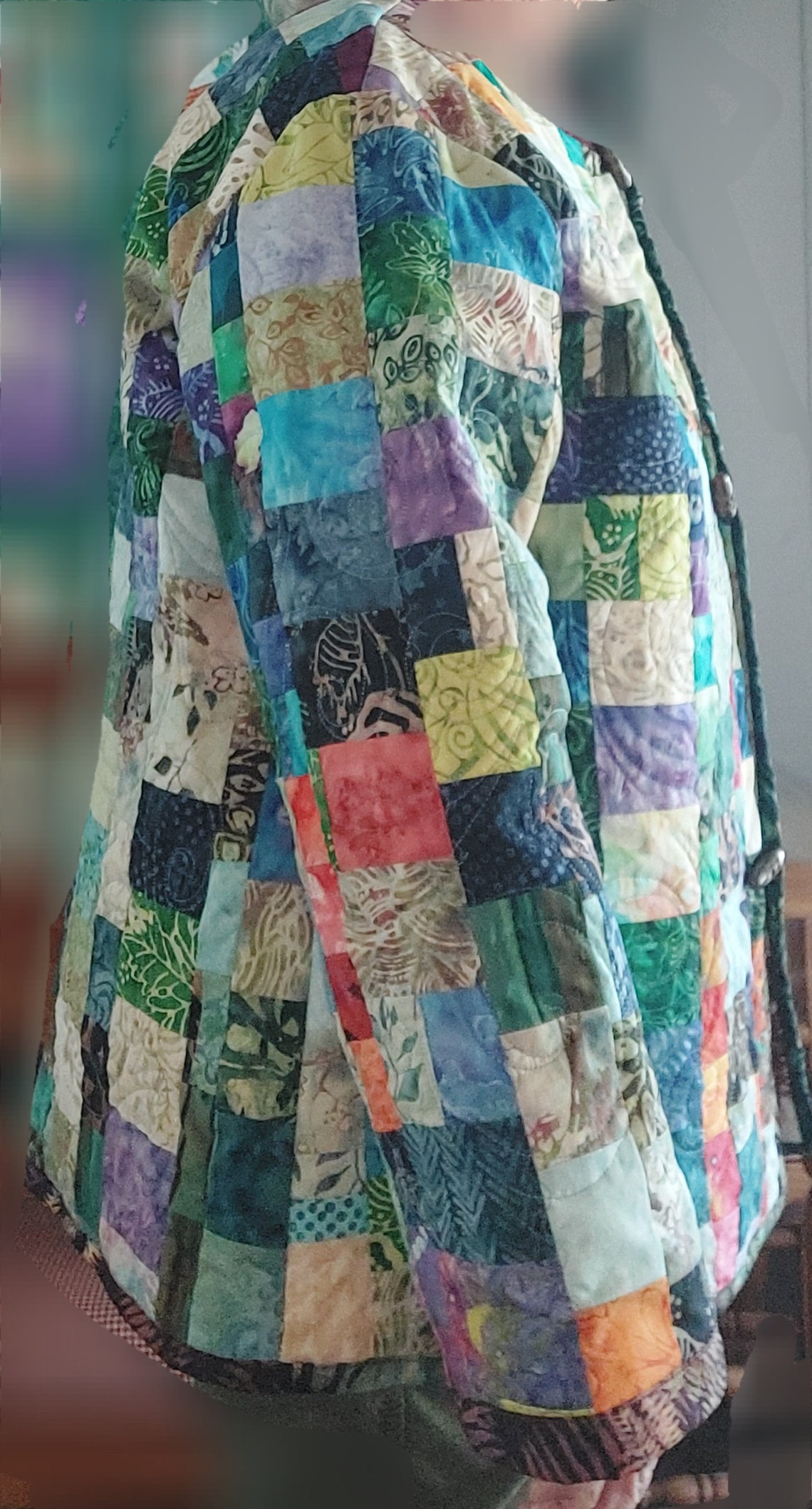 Quilted Patchwork Embroidered Jacket - Etsy