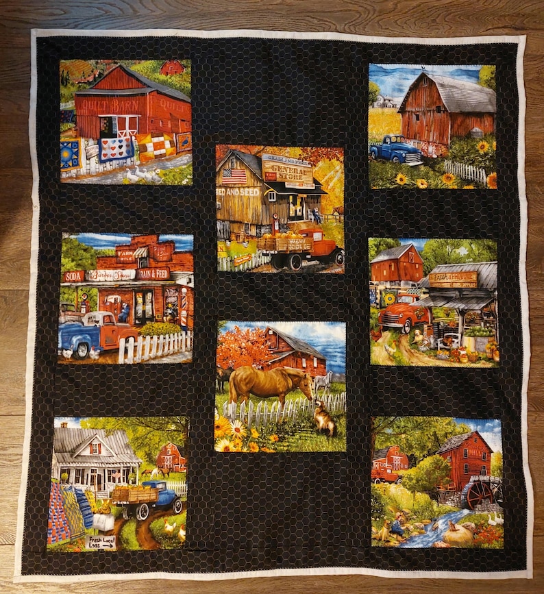 Rustic Buildings Handmade Lap Quilt or Wall Hanging - Etsy