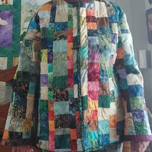 Quilted Patchwork Embroidered Jacket - Etsy