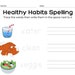 Healthy Habits Kindergarten Worksheets - Etsy