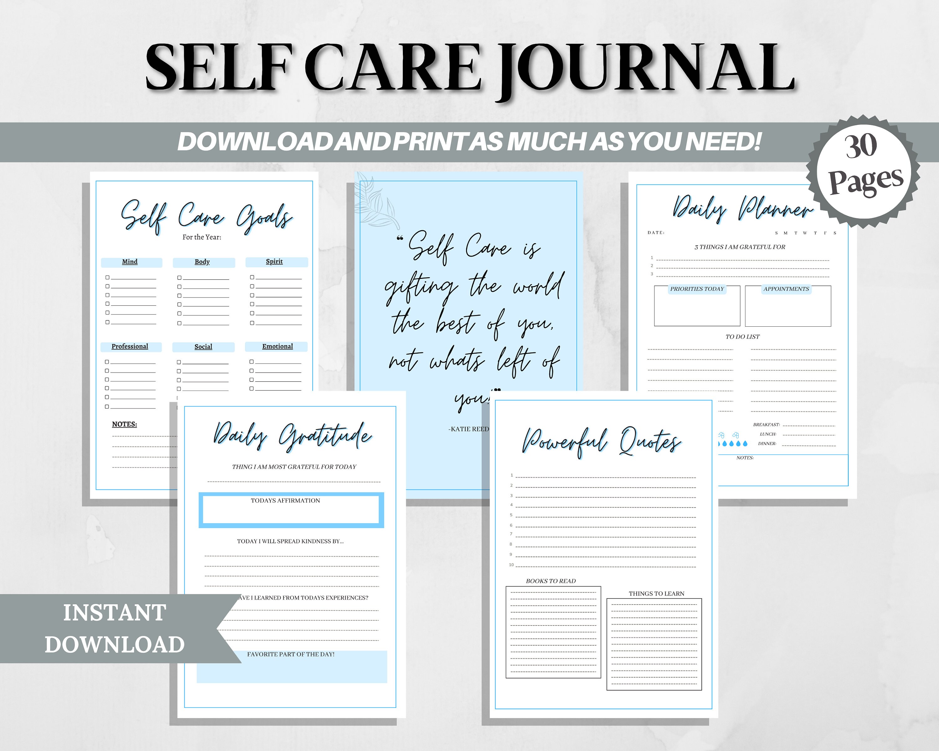 Self Care, Self Love & Self Confidence Journal Gratitude, Affirmations ...