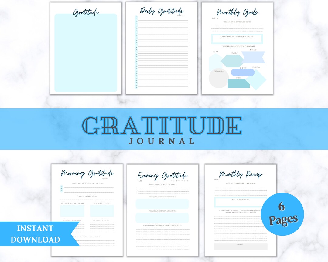 Daily Gratitude Journal for A More Positive Outlook Morning - Etsy