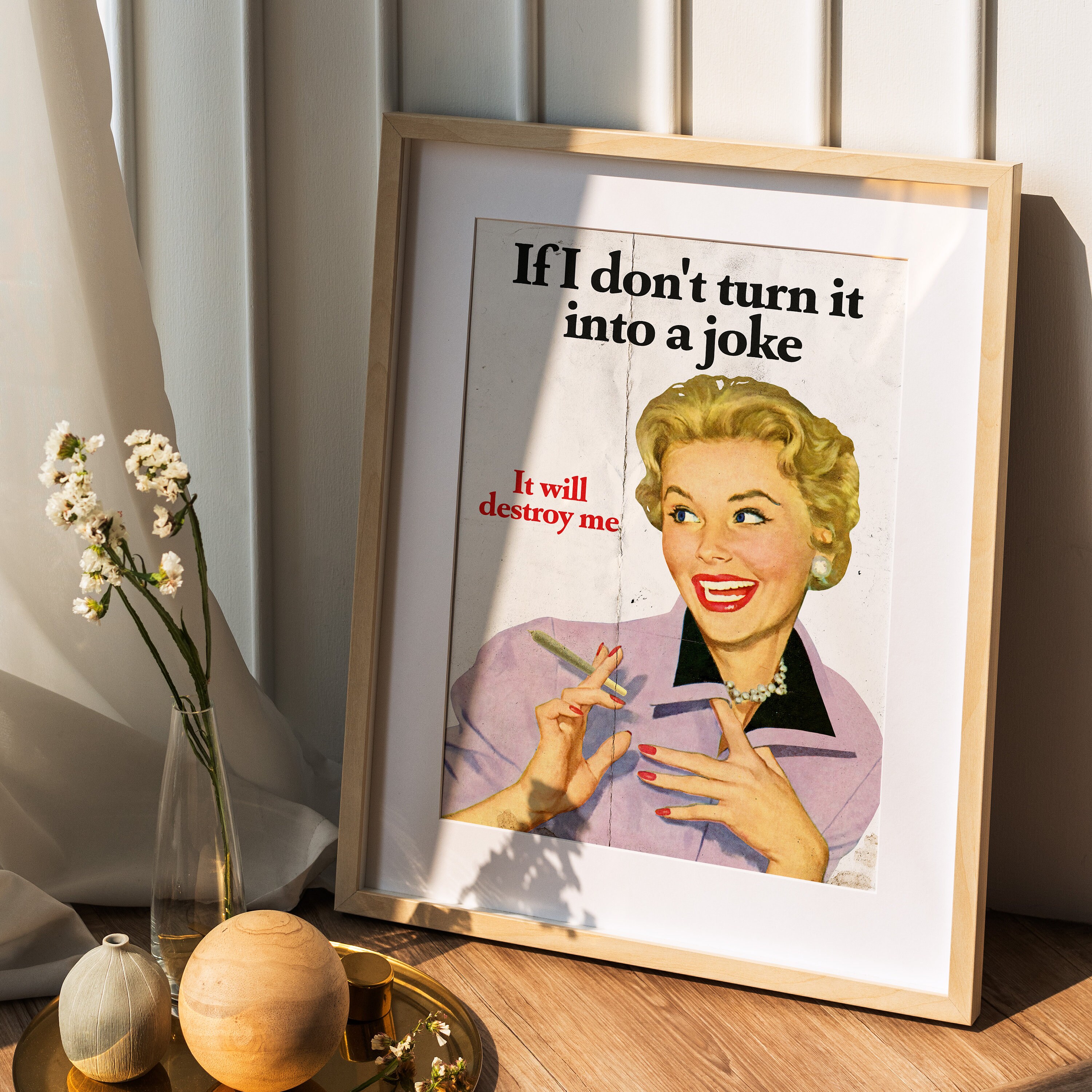 Defensive Tactics Vintage Wall Art, Pin up Collage, Retro Wall Decor ...