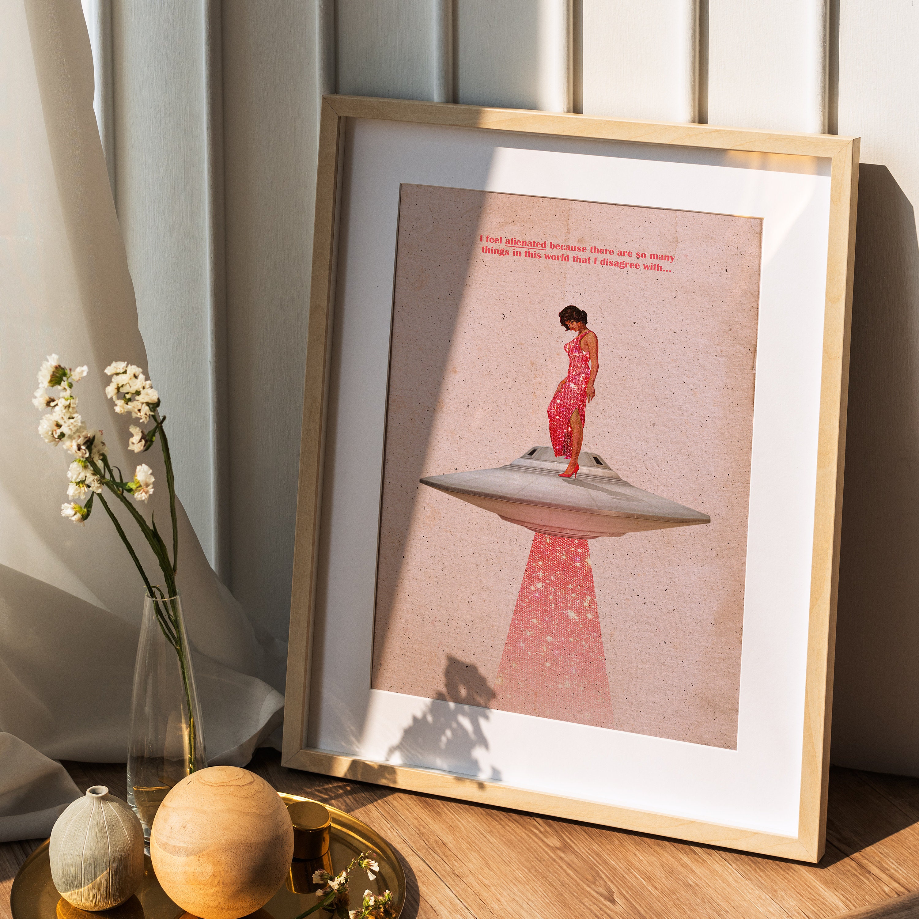 Alienated Vintage Wall Art, Pin up Collage, Retro Wall Decor, Room Wall ...