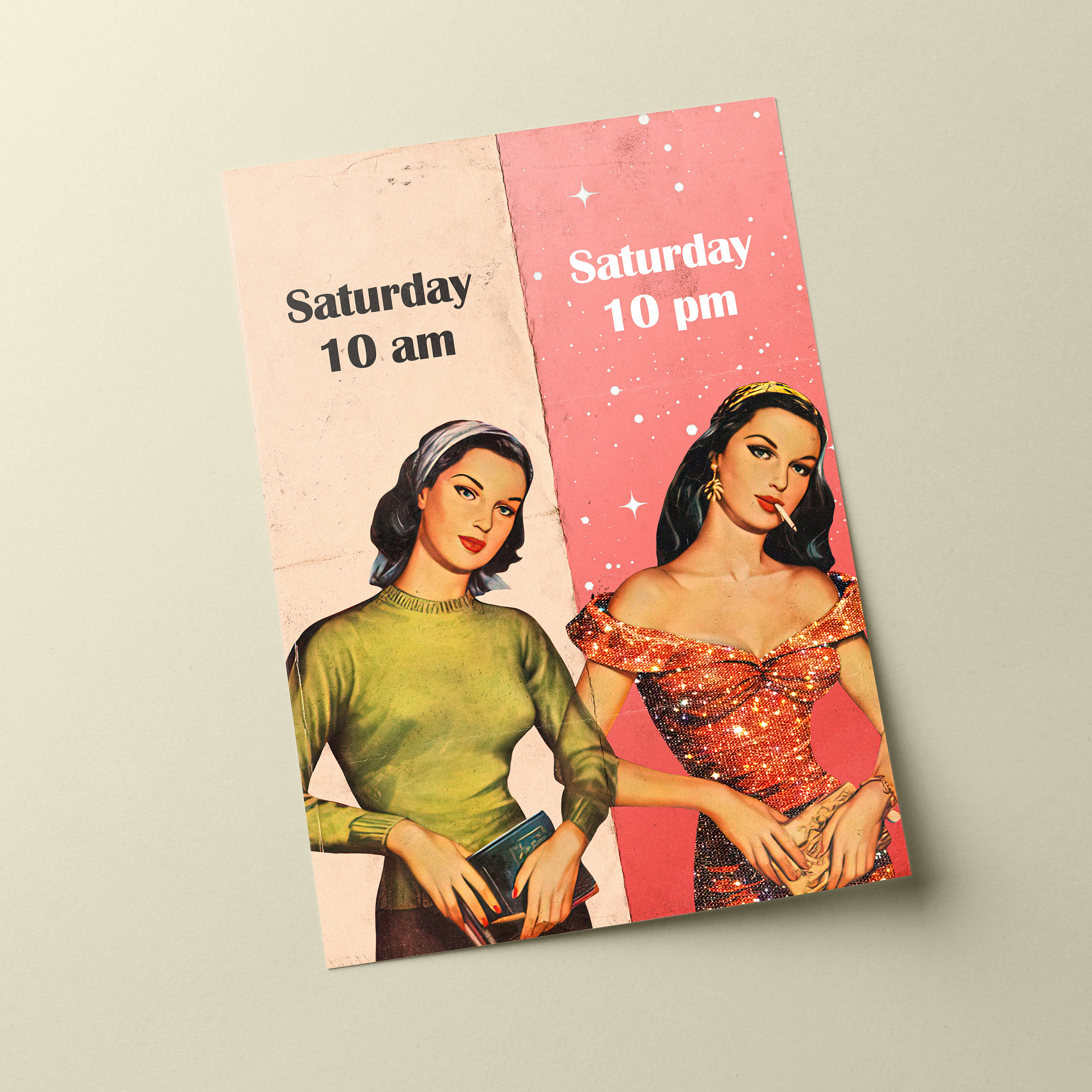 My Faces Vintage Wall Art, Pin up Collage, Retro Wall Decor, Room Wall ...