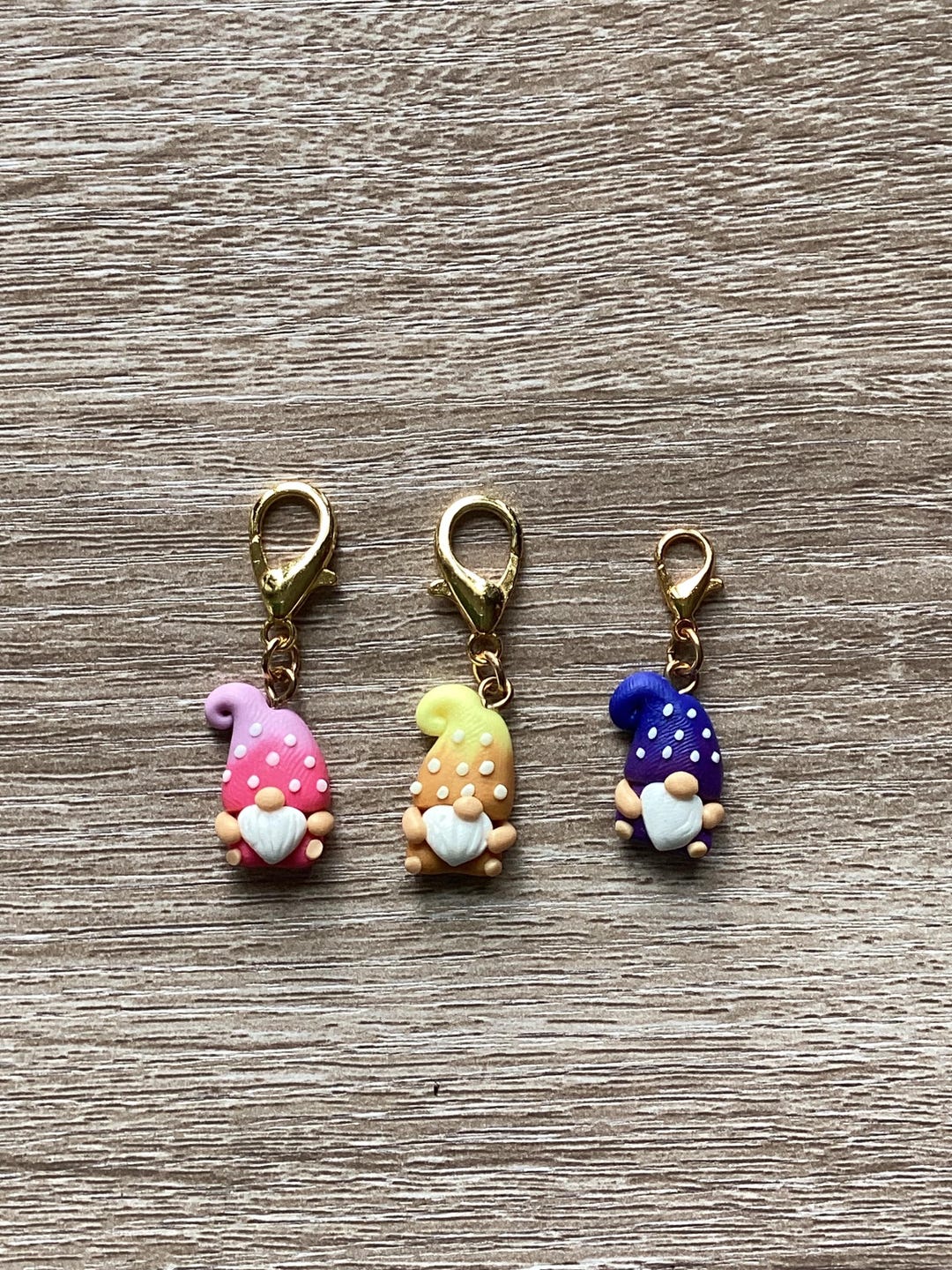 Crochet Stitch Markers, Progress Keeper, Gnome Characters With Lobster ...