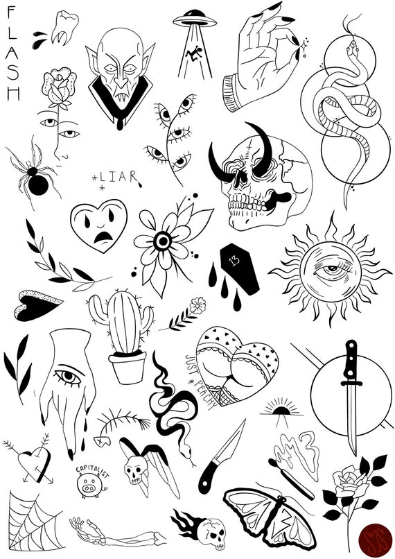 Neo Traditional Tattoos Flash