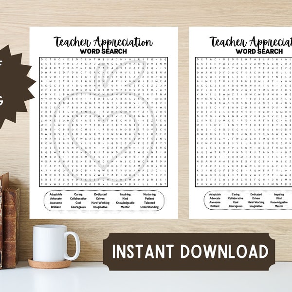 Word Search Frame Teacher - Etsy