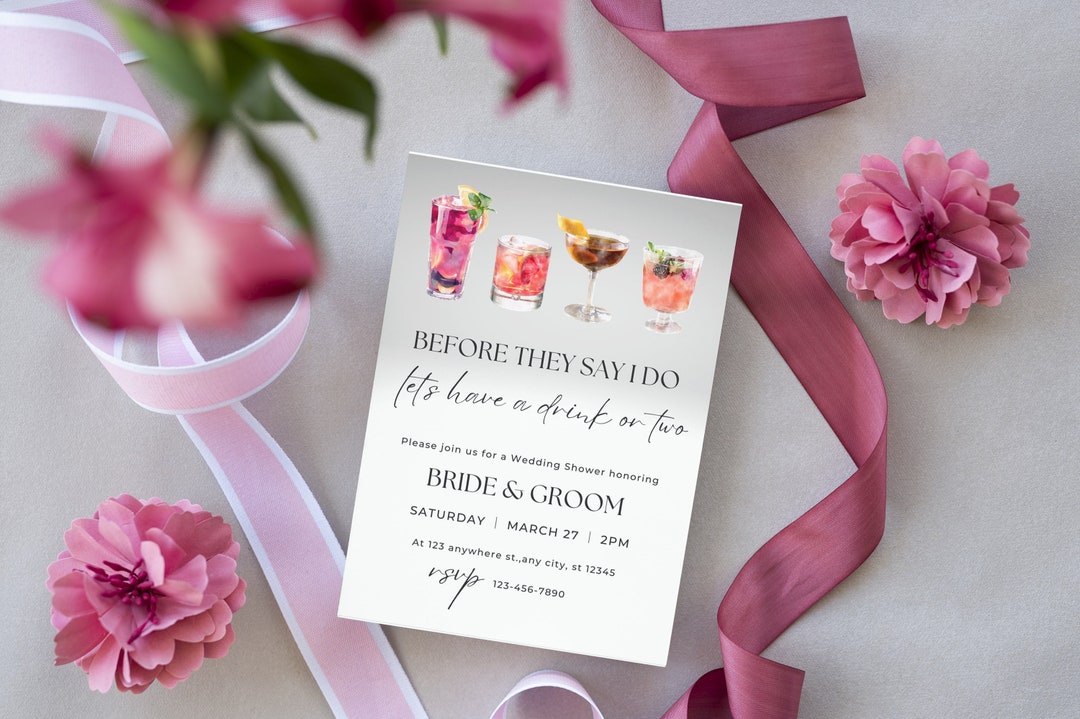 Couple's Shower Invitation Template - Etsy