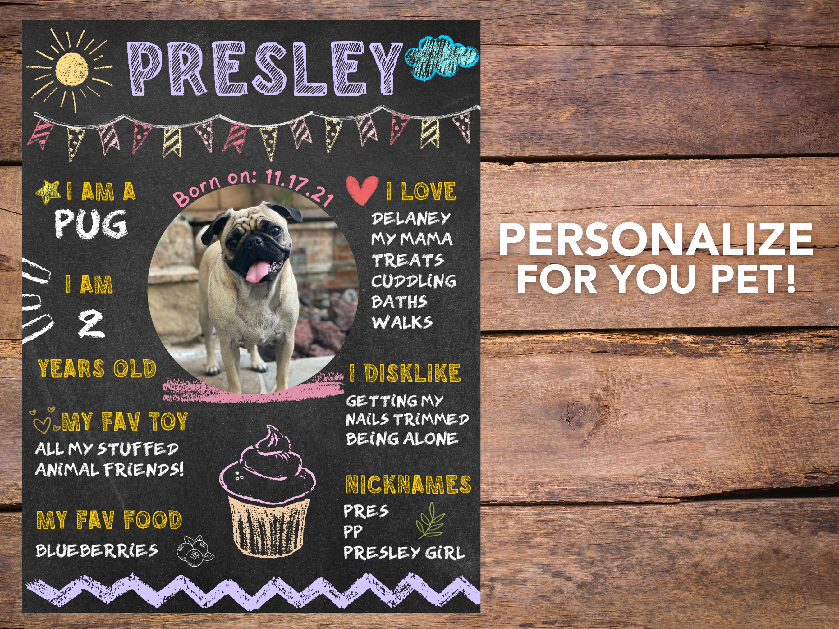 Dog Birthday Board - Etsy