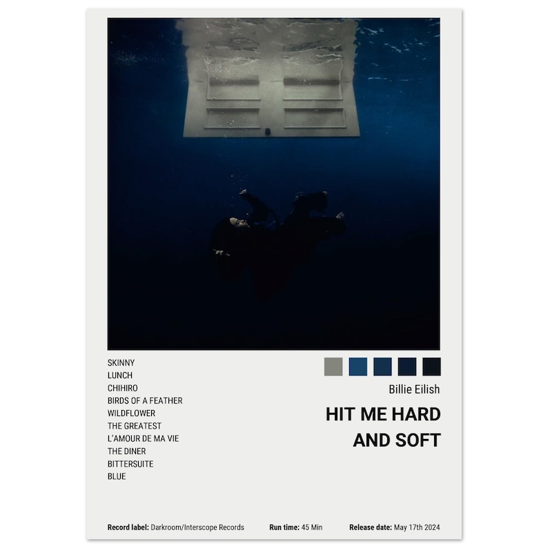 Hit Me Hard and Soft Album Cover Poster, Minimal Poster, Music Poster ...