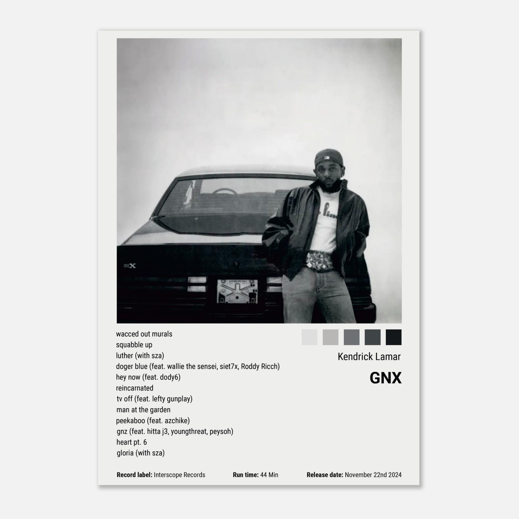 GNX Album Cover Poster, Minimal Poster, Music Poster, Album Art, Wall ...