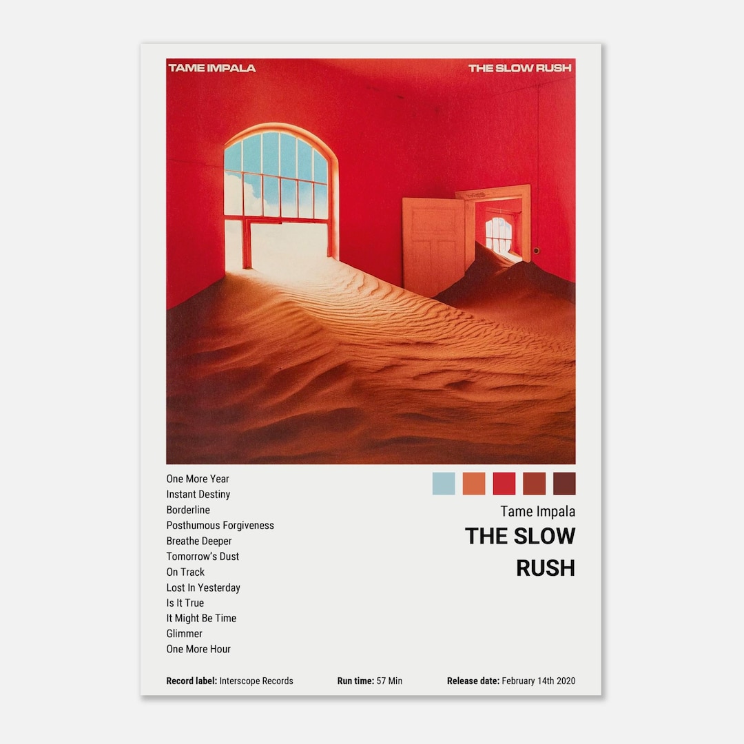 The Slow Rush Album Cover Poster, Minimal Poster, Music Poster, Album ...