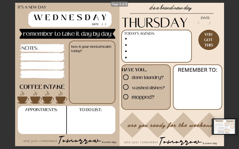 TODAY, A NEW DAY Weekly Planner Printable - Etsy