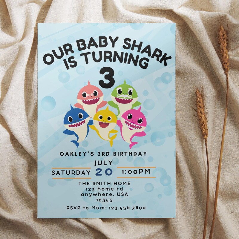 Baby Shark 3rd Birthday Party - Etsy