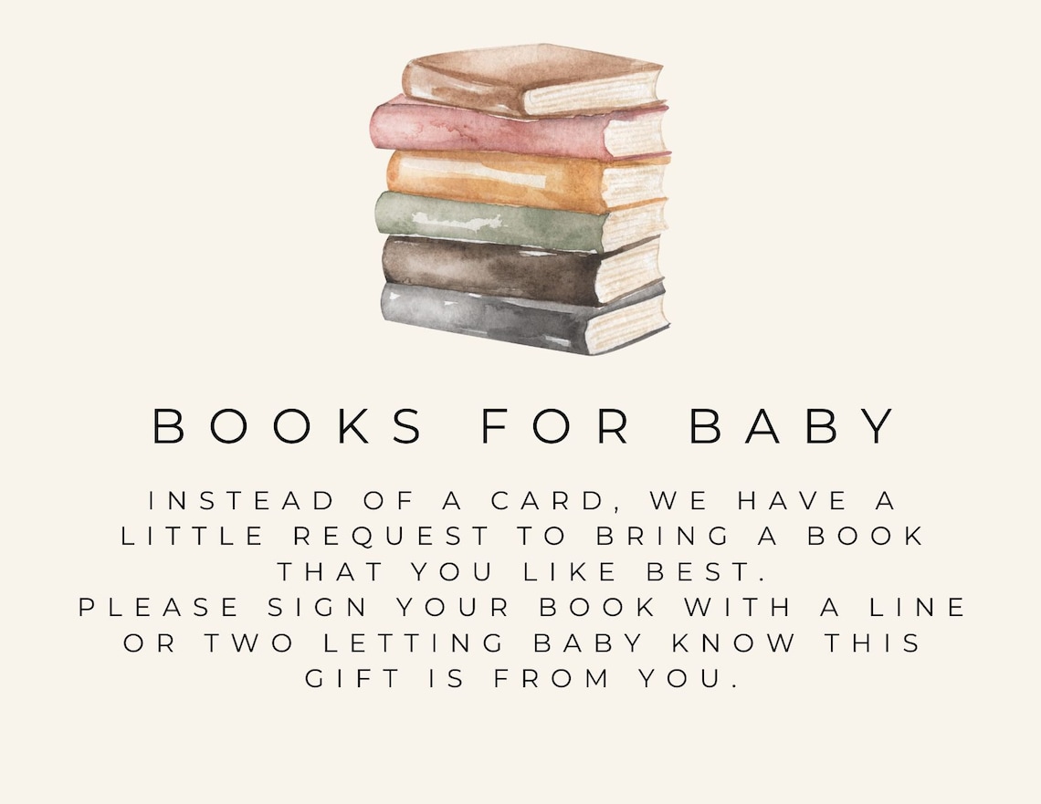 Baby Shower Books for Baby Card for a Baby Shower for Books Books ...