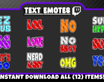 Text Sub Emotes - Etsy
