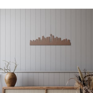 Seattle Metal Wall Art Decor, Skyline, Cityscape, Living Room Decor ...