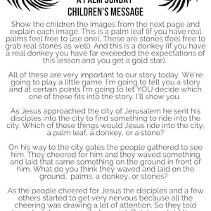 Palm Sunday Children's Message - Etsy