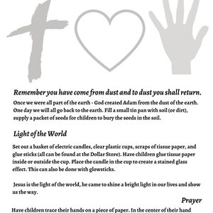 Ash Wednesday for Children - Etsy