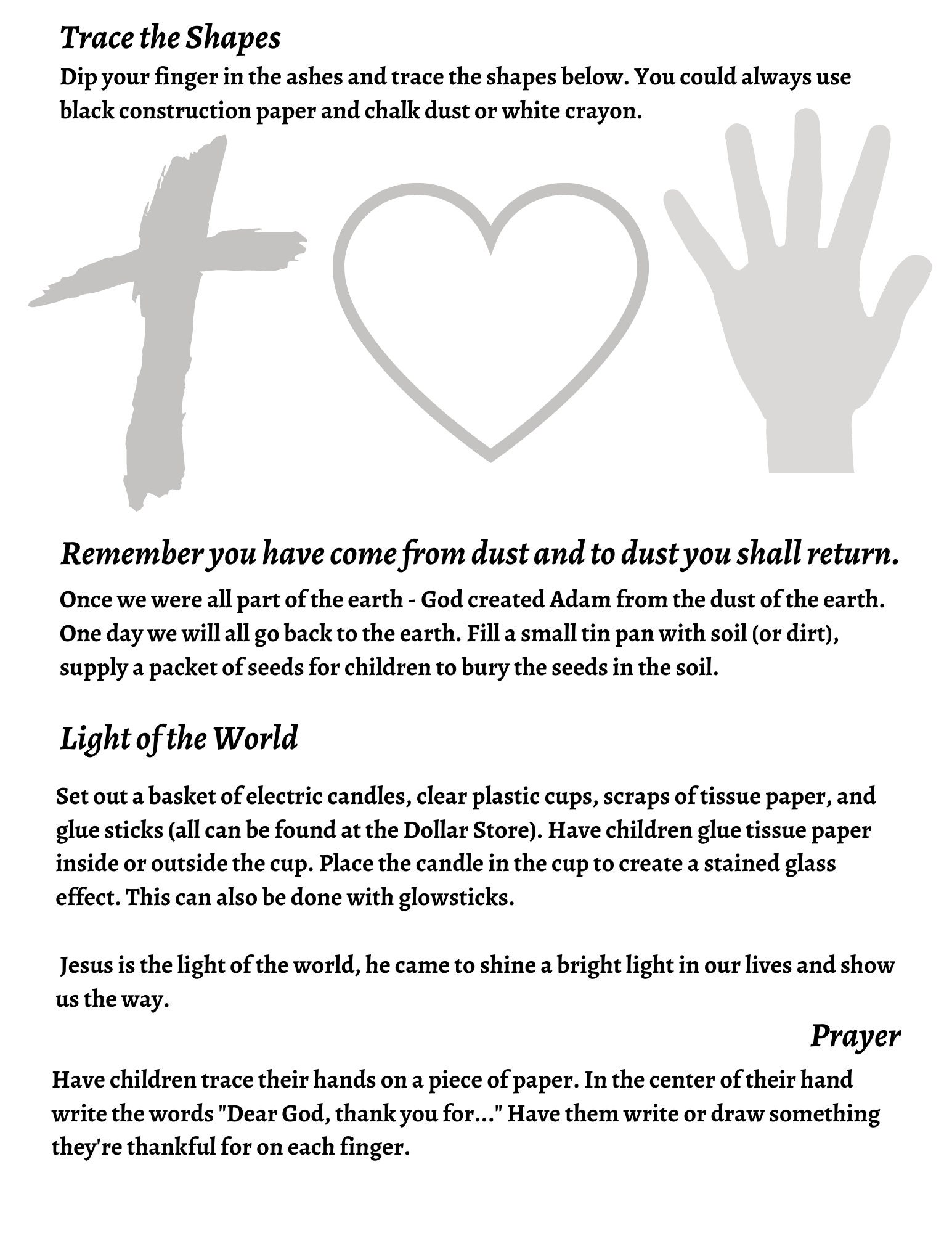 Ash Wednesday for Children - Etsy