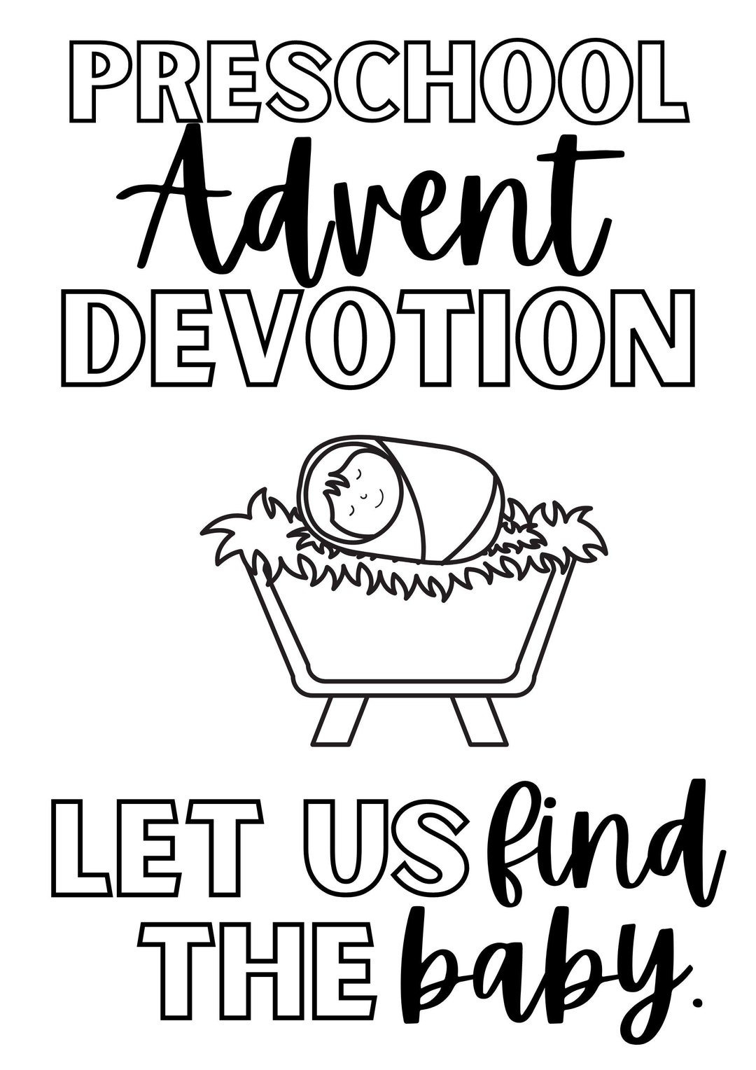 Preschool Advent Devotion - Etsy