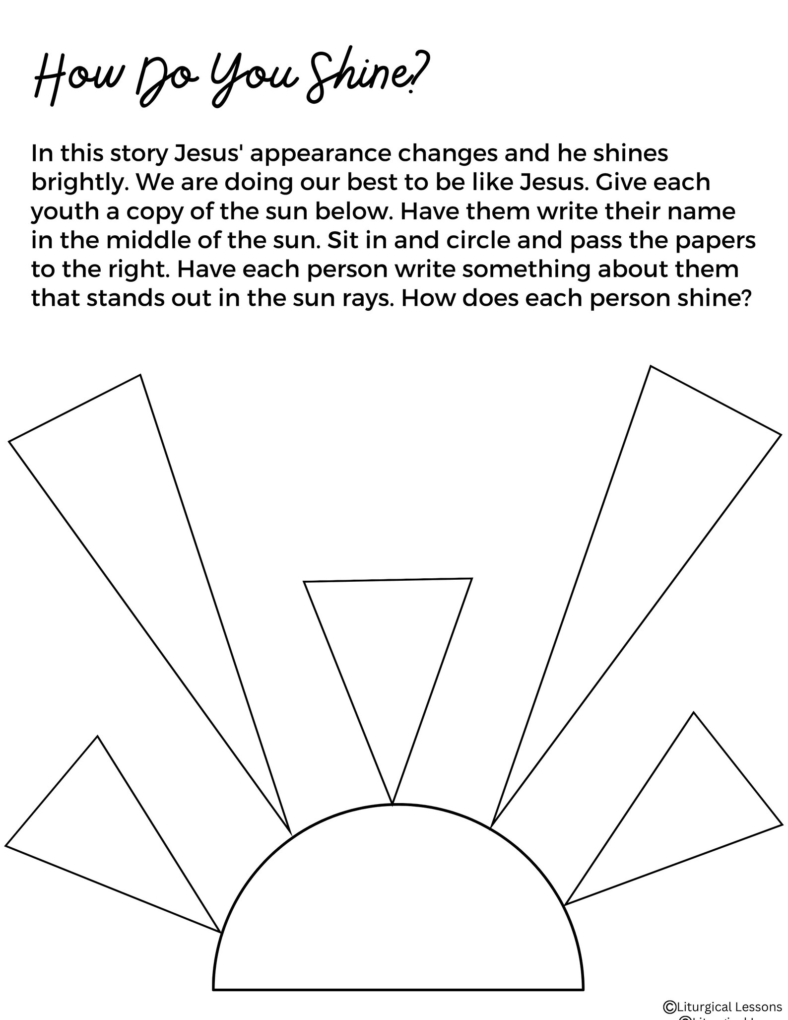 Transfiguration of the Lord Youth Group Lesson - Etsy