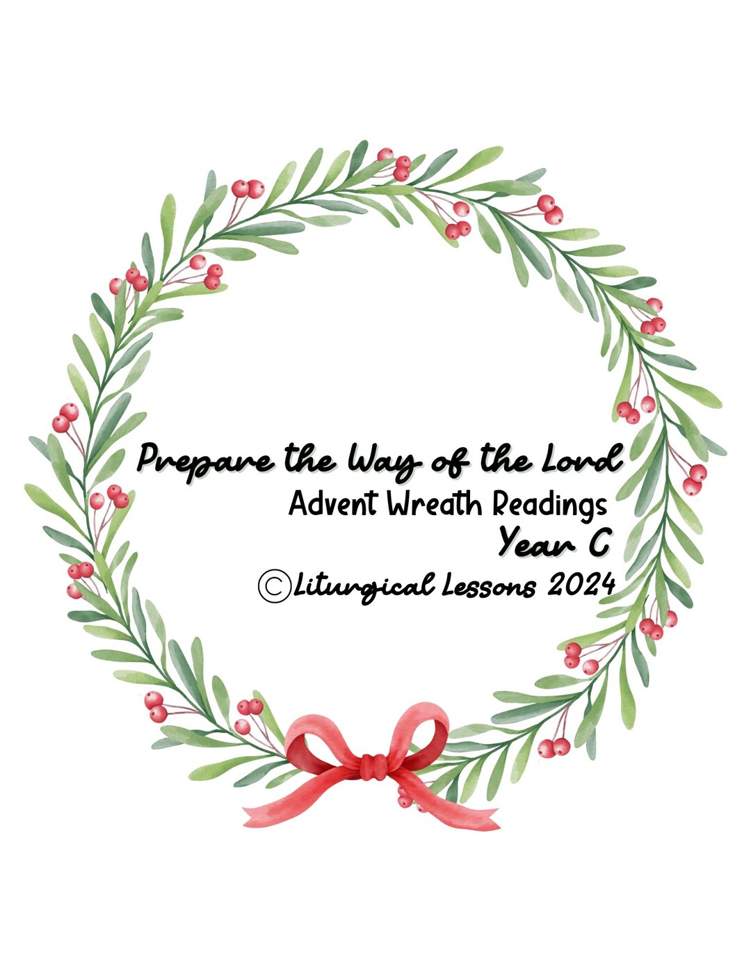 Advent Wreath Readings for Worship Year C - Etsy