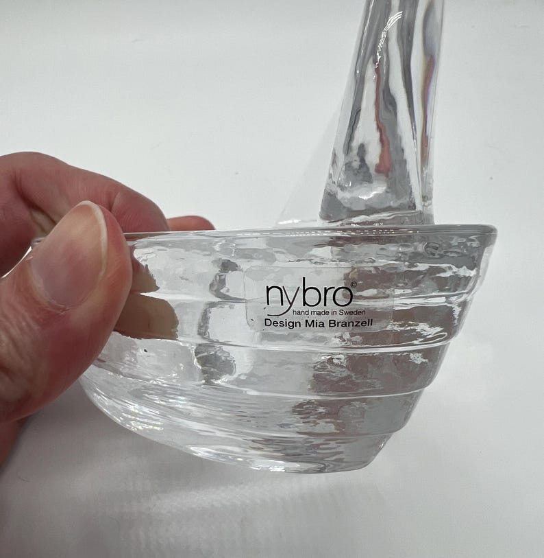 Vintage Swedish Crystal Art Glass Sailboat Votive Holder - Etsy
