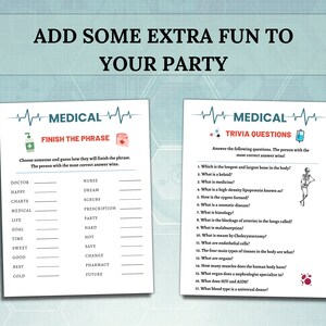 Medical Games Bundle for Nurse Doctormedical Graduation - Etsy
