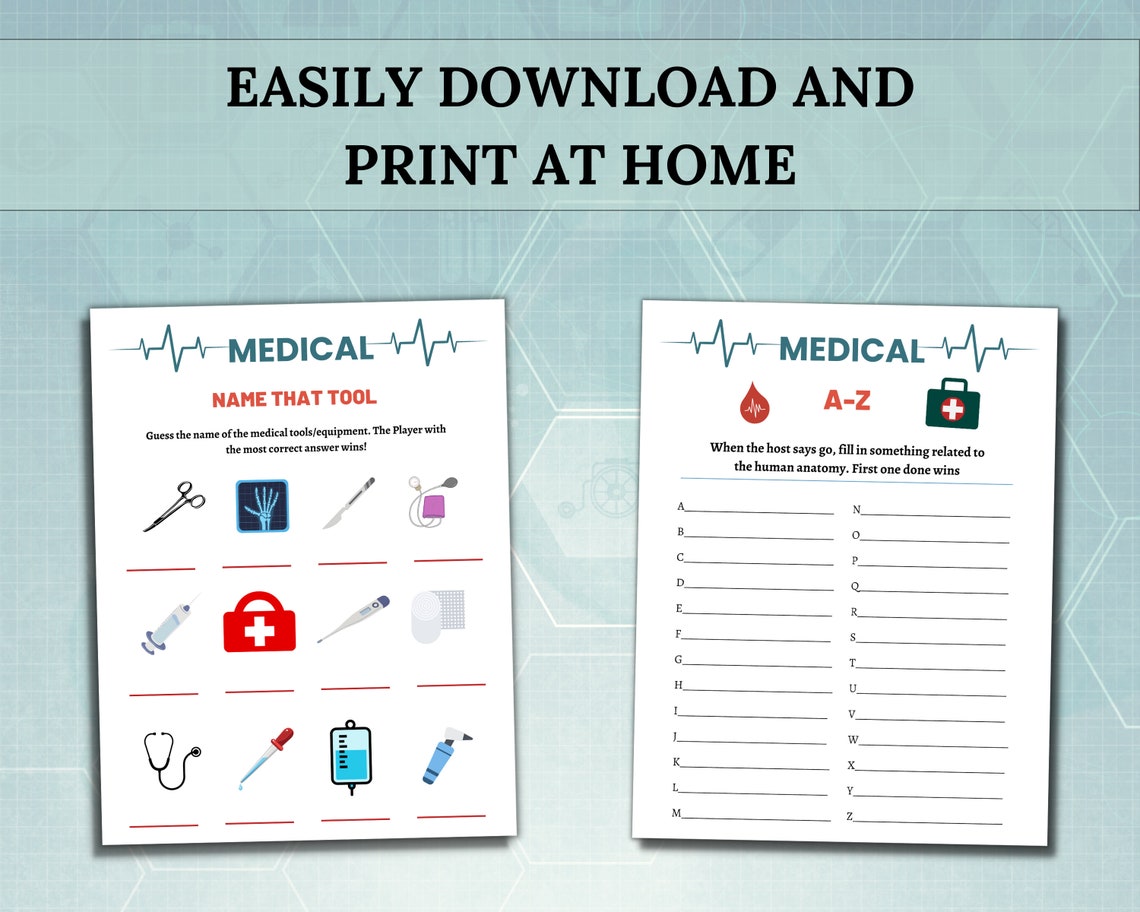 Medical Games Bundle for Nurse Doctormedical Graduation - Etsy