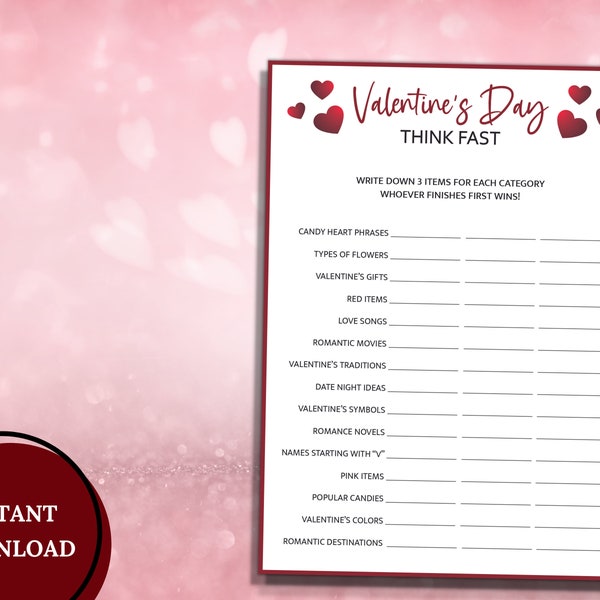 Valentines Games - Etsy