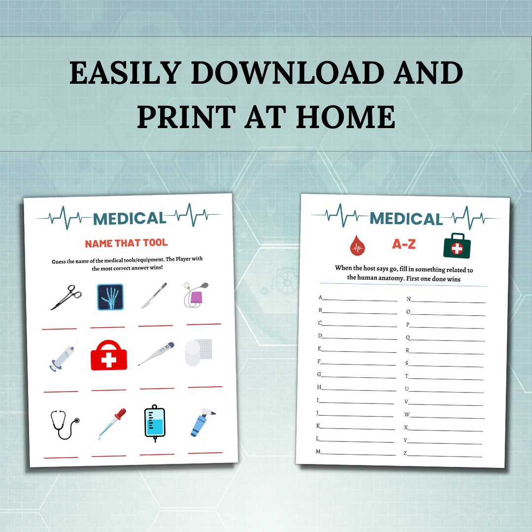 Medical Games Bundle for Nurse Doctormedical Graduation Partymedical ...