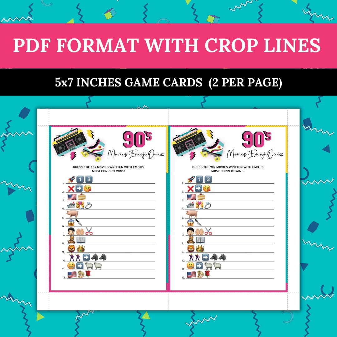 90s Party Games90s Printable Games 90s Birthday Party Games90s Themed ...