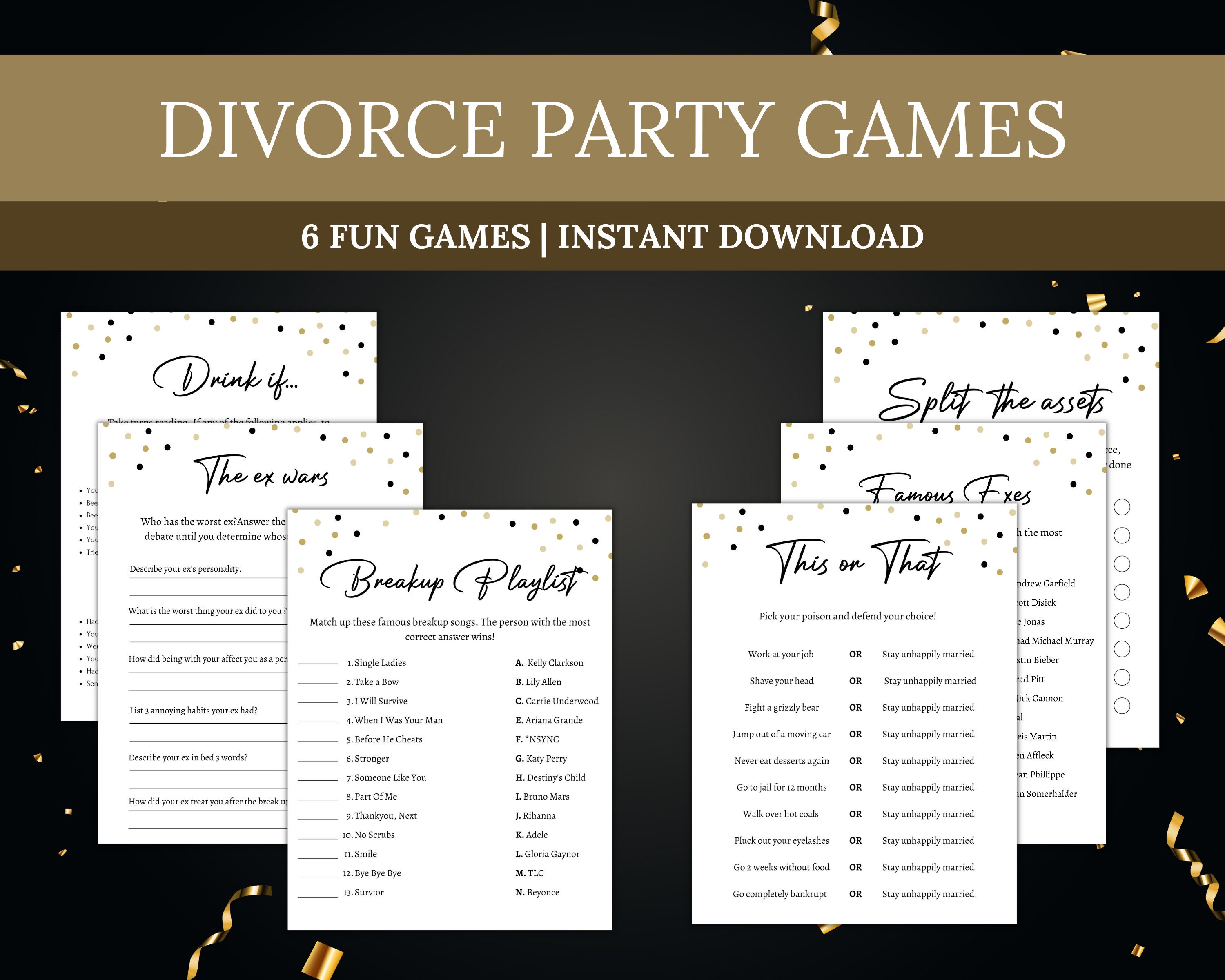 Divorce Party Games