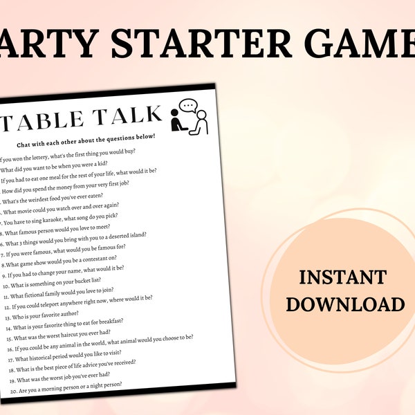 Printable Ice Breaker - Etsy