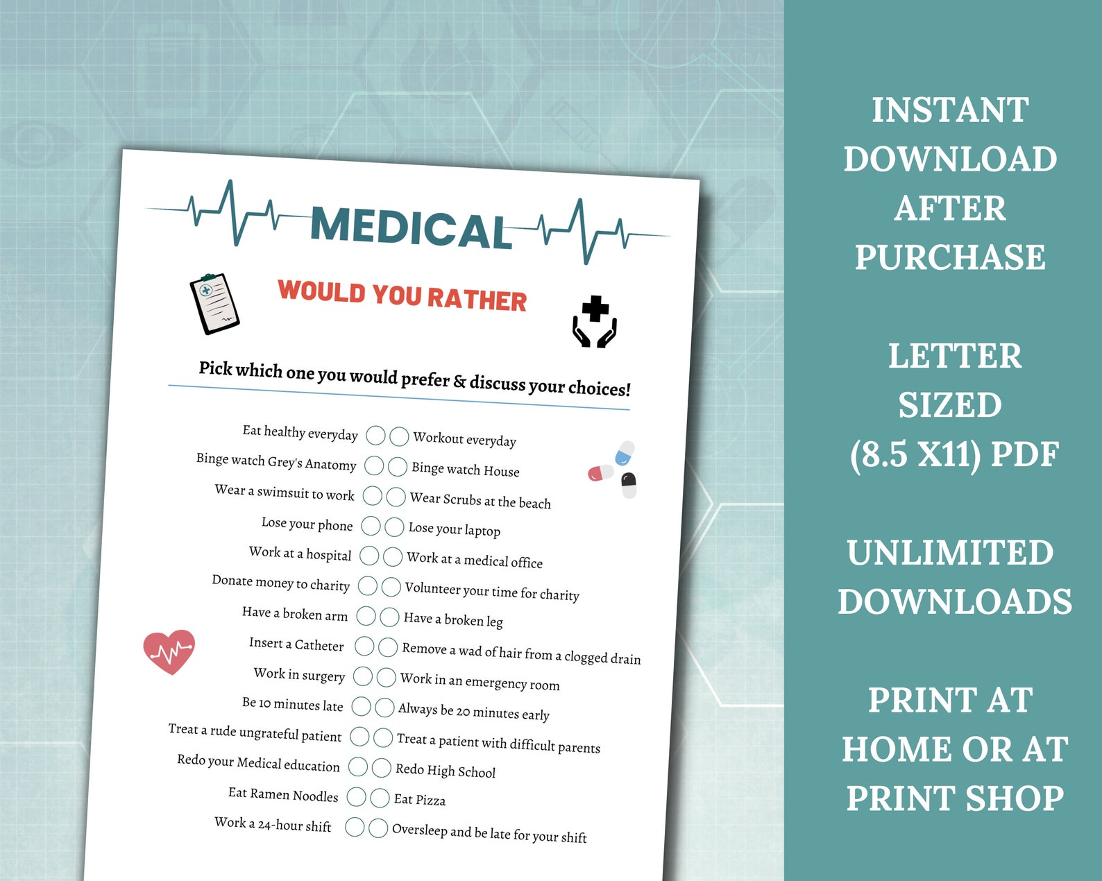 Medical Games Bundle for Nurse Doctormedical Graduation - Etsy
