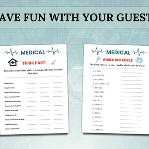 Medical Games Bundle for Nurse Doctormedical Graduation - Etsy