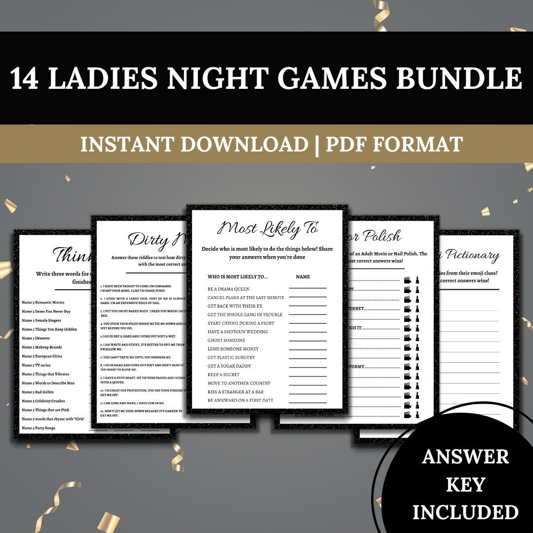 Girls Night Games Ladies Night Games Bundleladies - Etsy
