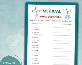 Medical Bingo Game Nurse Appreciation Week Nurse Graduation - Etsy