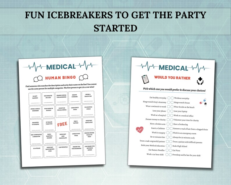 Medical Games Bundle for Nurse Doctormedical Graduation - Etsy