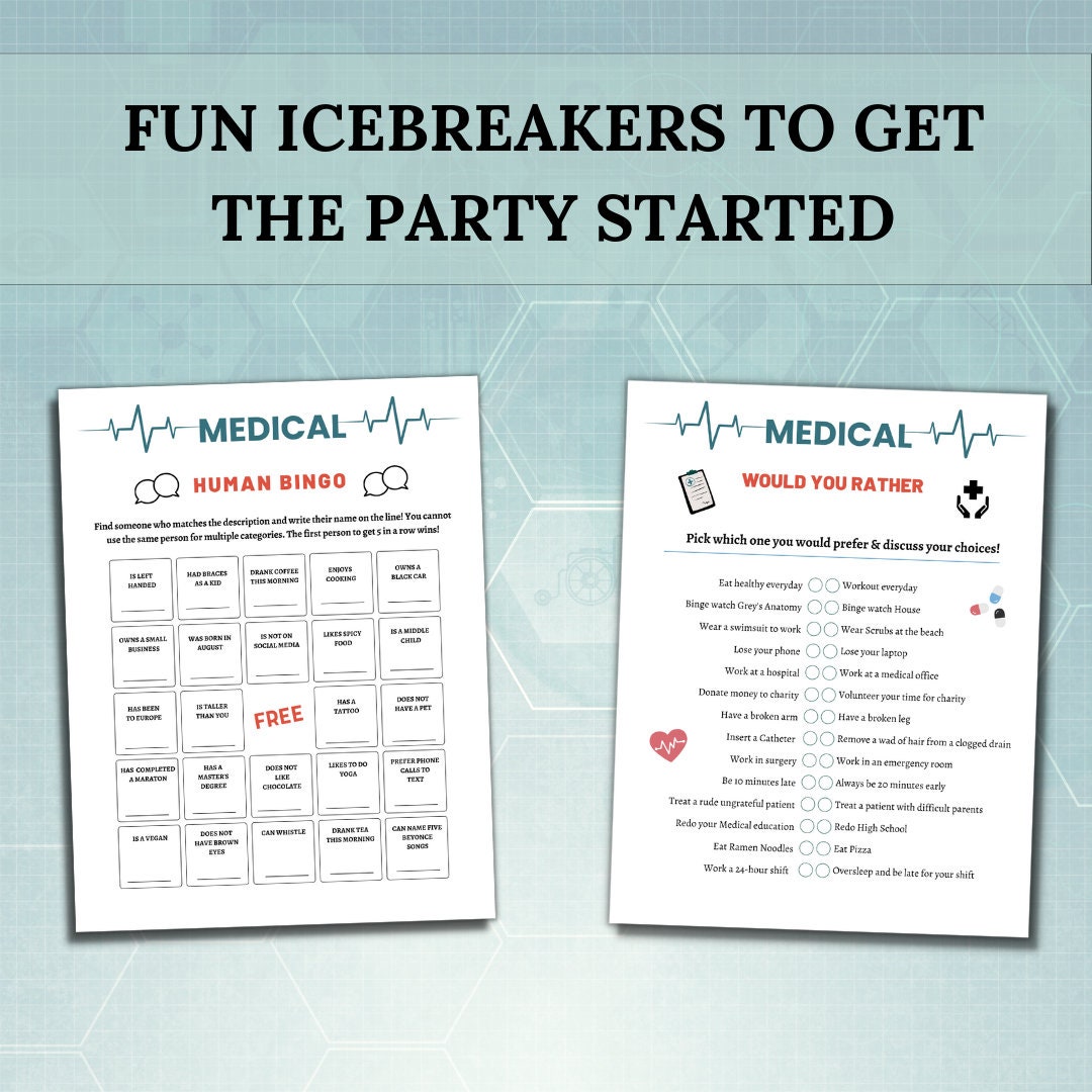 Medical Games Bundle for Nurse Doctormedical Graduation Partymedical ...