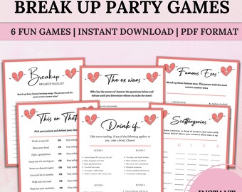 Divorce Party Games Care Pack Printable Breakup Games - Etsy UK