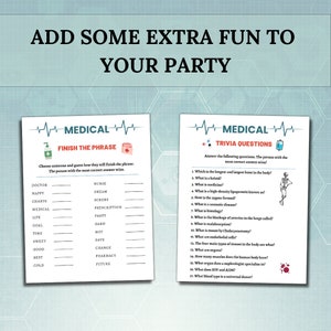 Medical Games Bundle for Nurse Doctormedical Graduation Partymedical ...