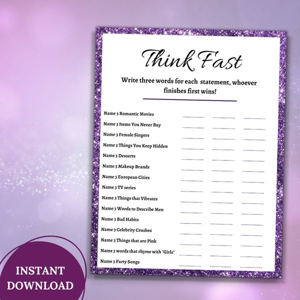 Ladies Night Games, Printable Game Bundle for a Girls' Night, Girls ...