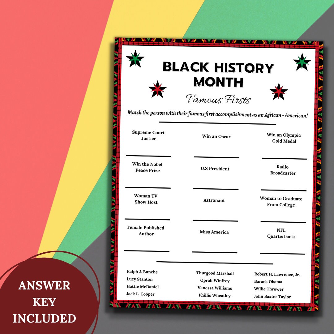 Black History Month Gameblack History Triviablack History Month ...