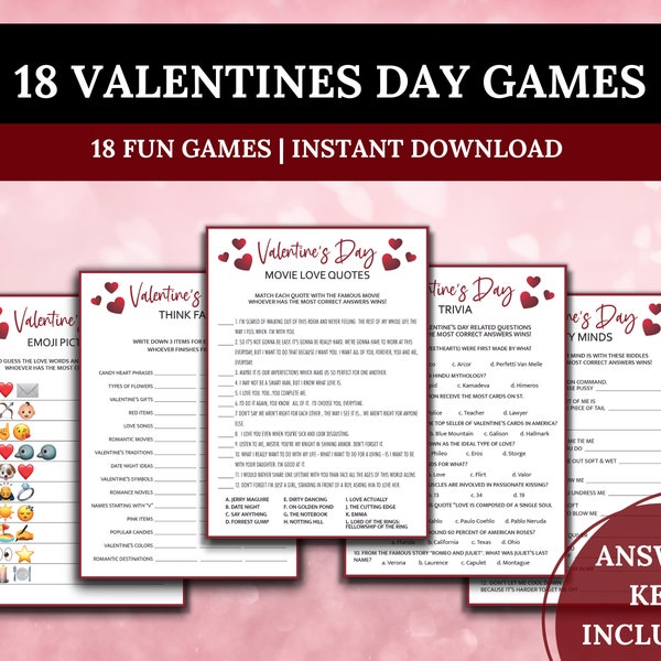 Valentines Games - Etsy