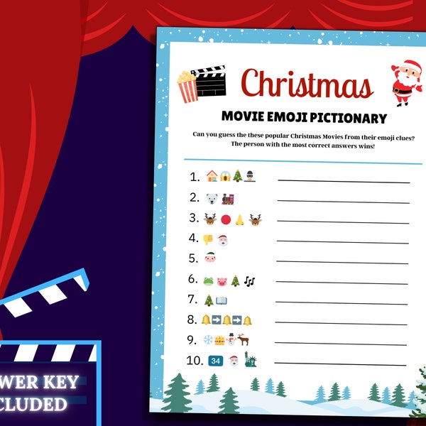 Winter Emoji Pictionary - Etsy